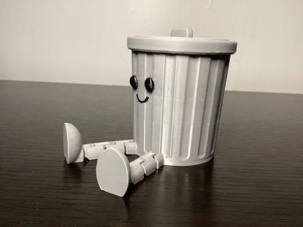 Articulated Garbage Can Buddy! Fun For Your Desk - Free 3D Print Model ...