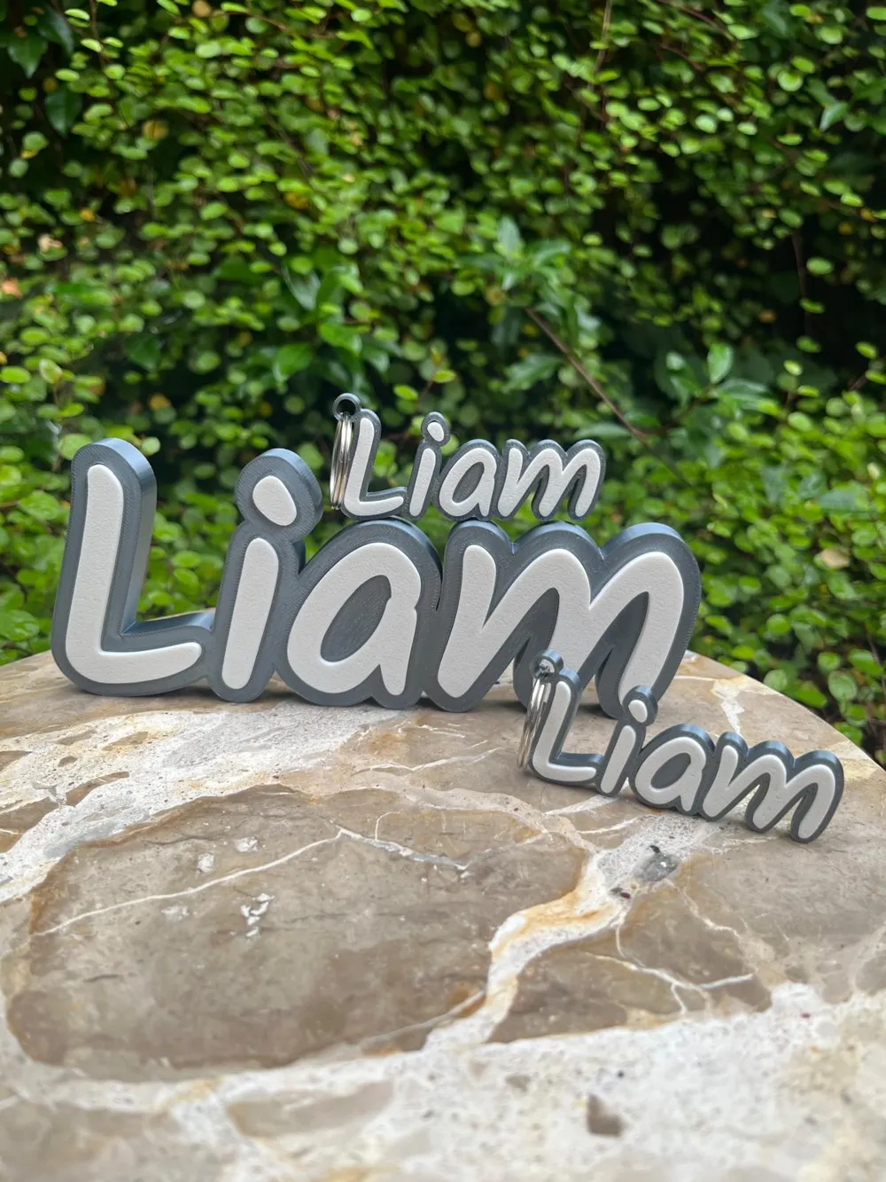 3D Printed Name Set – Board/Key Chain Liam Edition - Free 3D Print ...