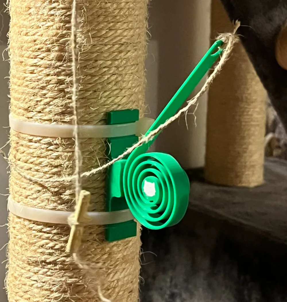 Print in Place Spiral Cat Toy for Scratching Post - Free 3D Print Model ...