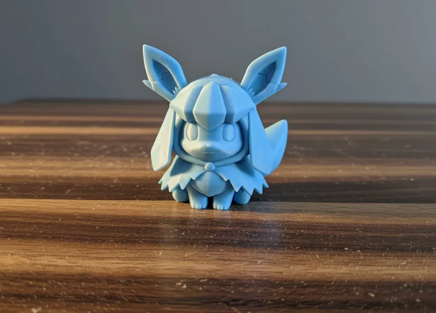 Eevee Chibi with Glaceon cape Pokemon - Free 3D Print Model - MakerWorld