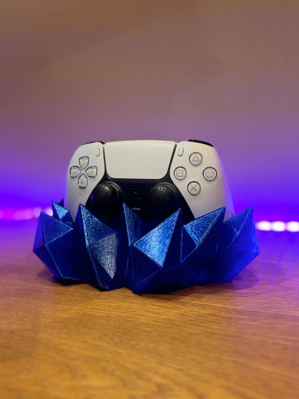 Crystal Playstation 5 Controller Holder - Free 3D Print Model - MakerWorld