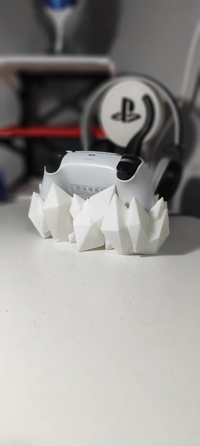 Crystal Playstation 5 Controller Holder - Free 3D Print Model - MakerWorld