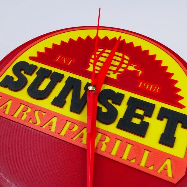 Sunset Sarsaparilla - Fallout Inspired Clock by Makers Mashup - MakerWorld