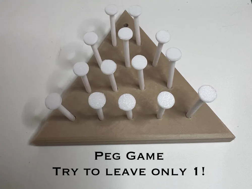 Peg Game- Can you leave only 1? by PennyD - MakerWorld
