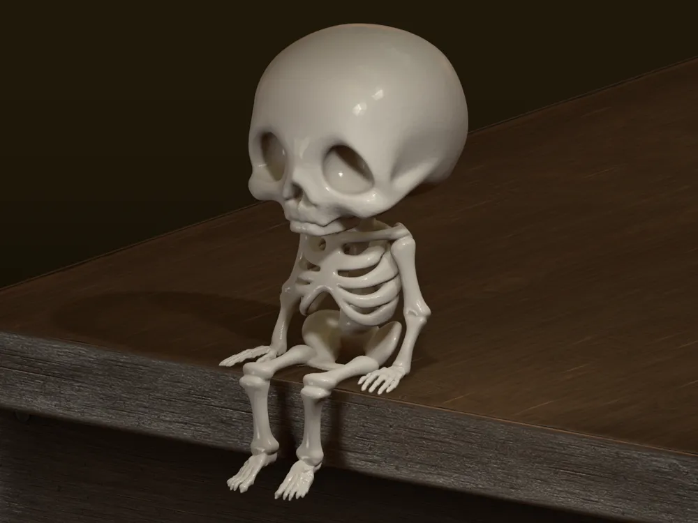 Sitting skeleton by HoldCtrl MakerWorld: Download Free 3D Models