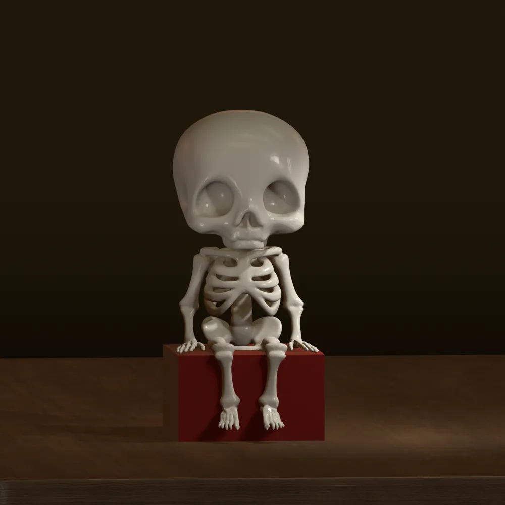 Sitting skeleton by HoldCtrl MakerWorld: Download Free 3D Models