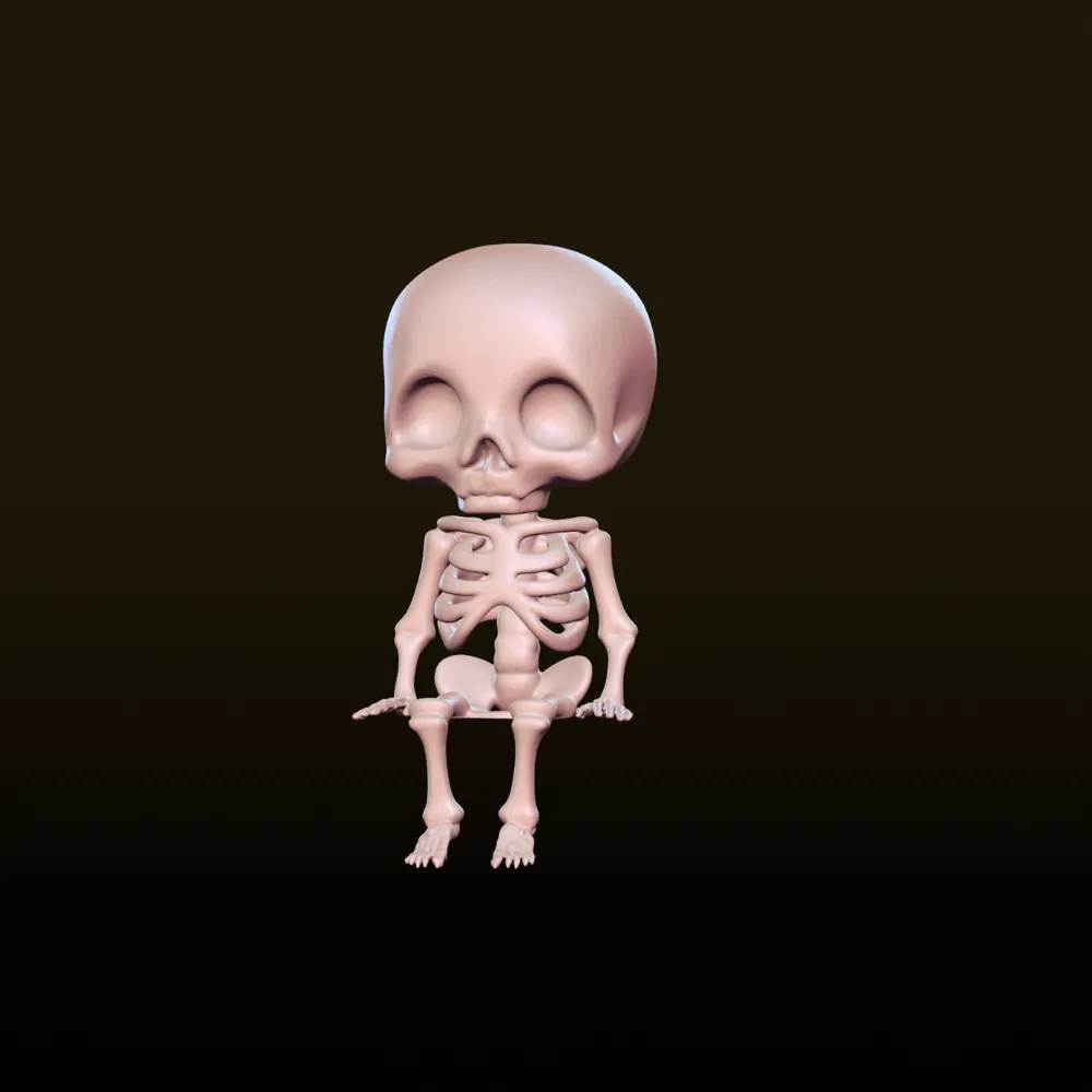 Sitting skeleton by HoldCtrl MakerWorld: Download Free 3D Models