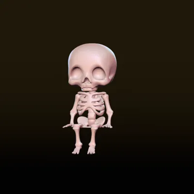 Sitting skeleton by Hold_Ctrl MakerWorld: Download Free 3D Models