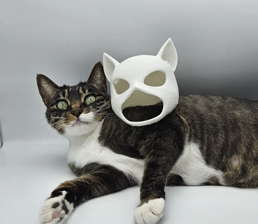 StealthCat Hero Mask for Cats by CatCosplayLab MakerWorld: Download ...