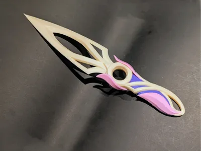Valorant Mysticbloom Kunai - Free 3D Print Model - MakerWorld