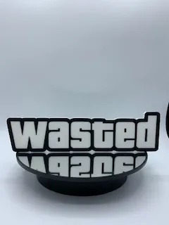 GTA Wasted Logo + Fridge magnet by sesh3d - MakerWorld