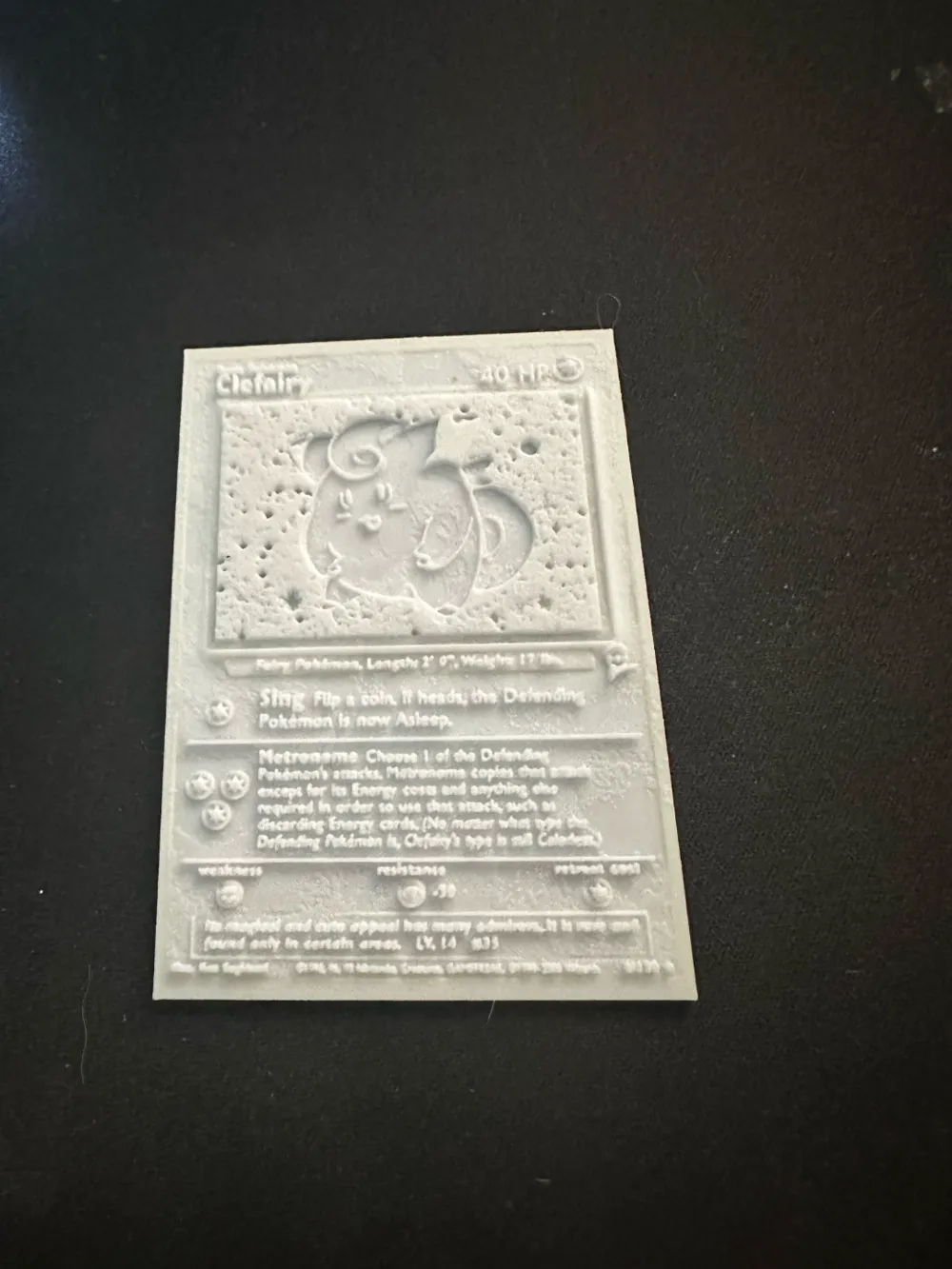Clefairy Pokemon Card Lithophane by thatguy08 - MakerWorld