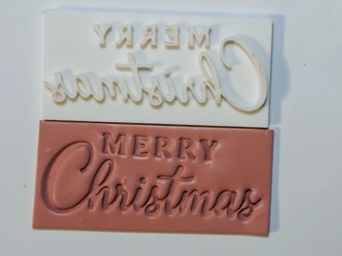 Merry Christmas Polymer Clay Stamp Mugs Necklaces by Bogdan MakerWorld: Download Free 3D Models