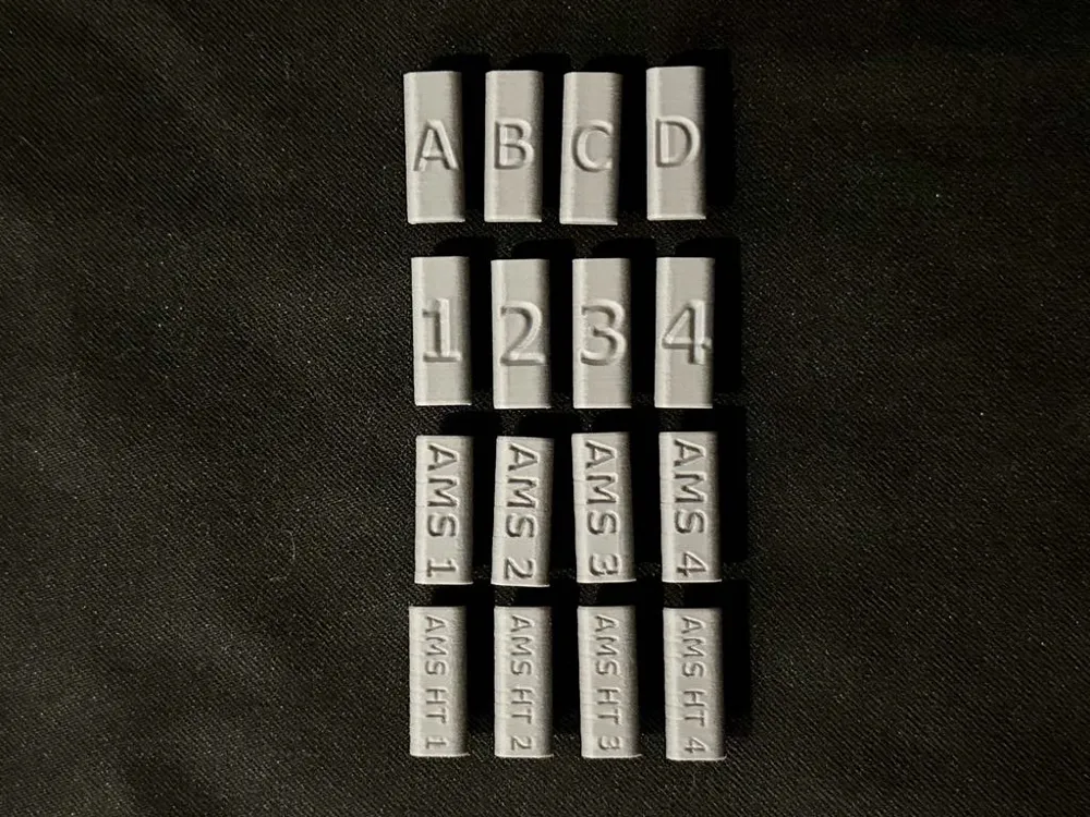 Clip On PTFE Tubing Tags - Multi AMS - AMS HT by BATTCAVE MakerWorld: Download Free 3D Models