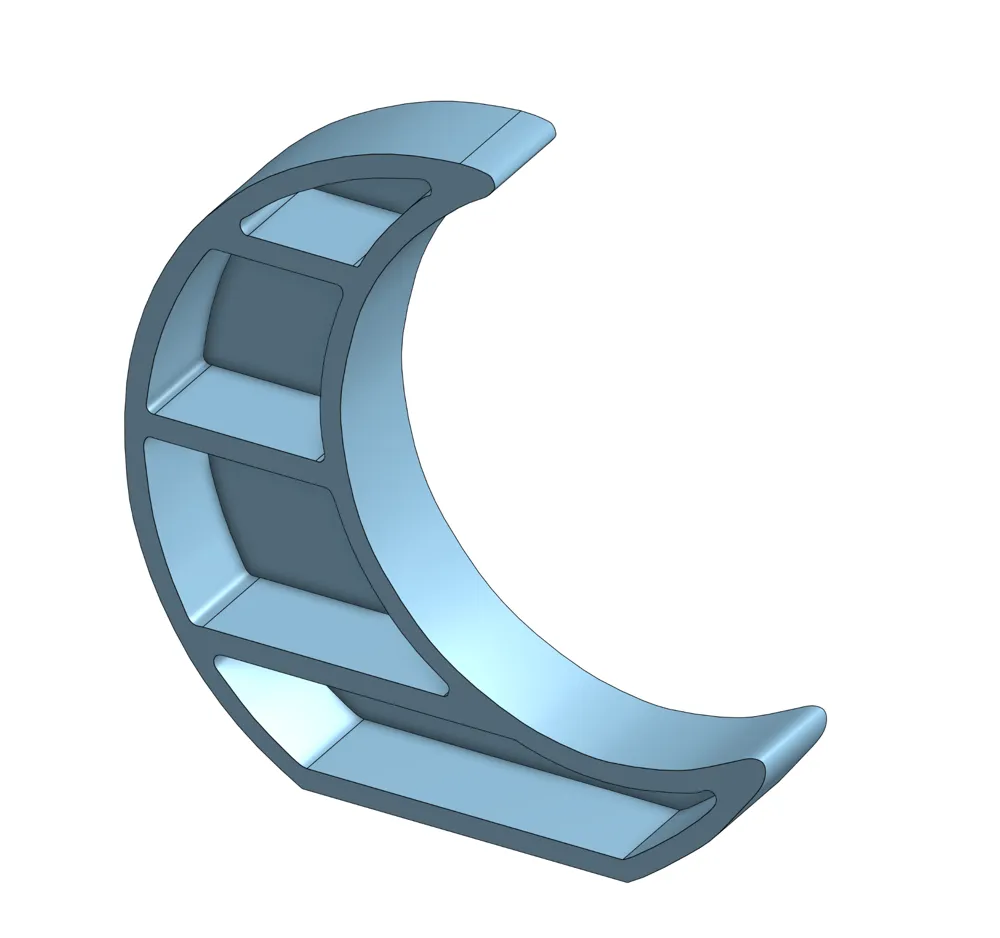 Crescent Moon Desk Shelf by Xgtechs - MakerWorld