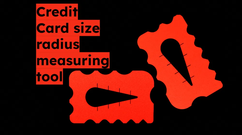Credit Card size radius measuring tool by Rasmus Additive - MakerWorld