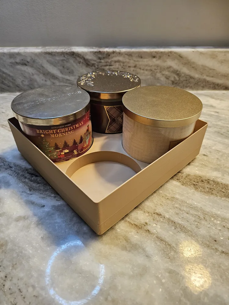 Bac pour bougies à 3 mèches Bath and Body Works - Modèle d'Impression ...