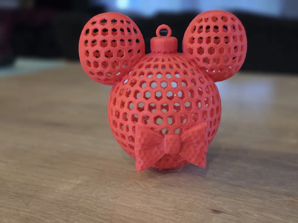 Hexagonal Mickey Mouse ornament - Free 3D Print Model - MakerWorld