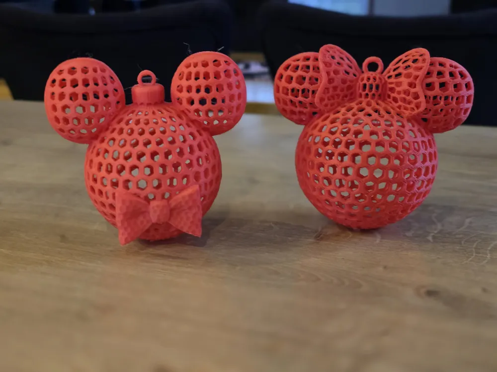 Hexagonal Mickey Mouse ornament - Free 3D Print Model - MakerWorld