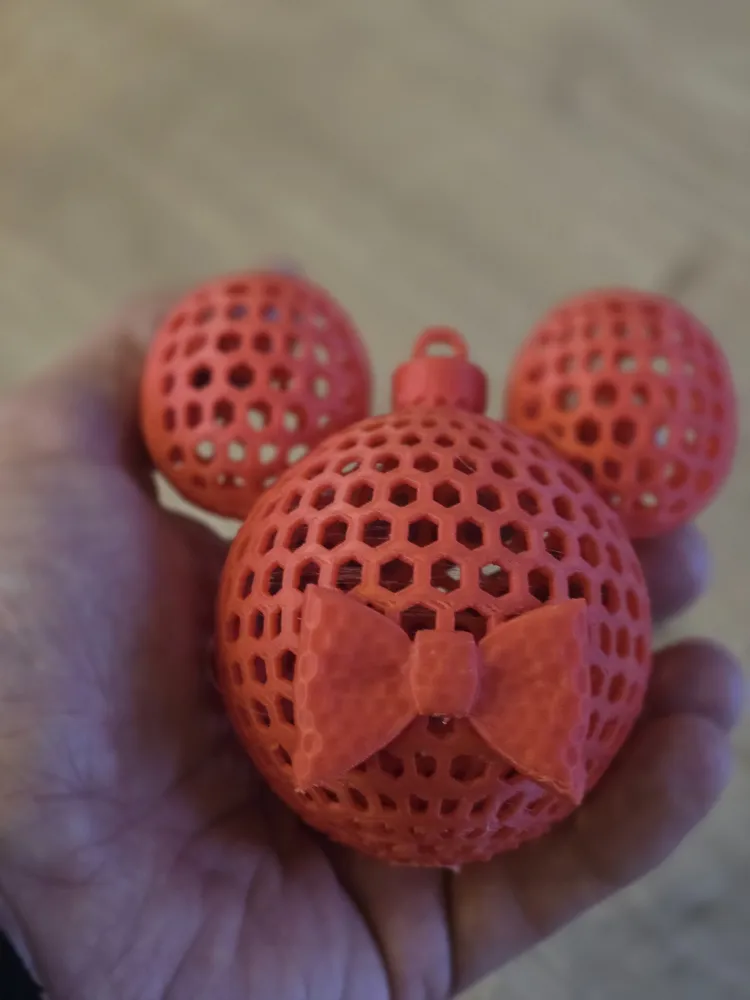 Hexagonal Mickey Mouse ornament - Free 3D Print Model - MakerWorld