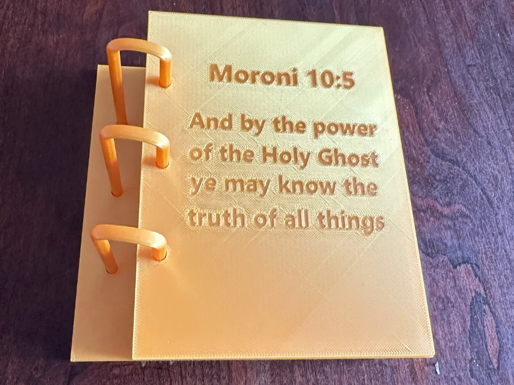 Book of Mormon Gold Plates Brass Plates Candy Box by MrScience - MakerWorld