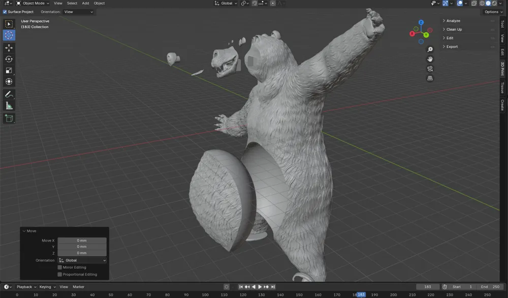 Grizzy and the Lemmings - Grizzy Bear by DonDraq MakerWorld: Download Free 3D Models