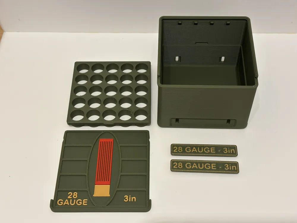 Ammo Storage Box 28 Gauge 3 inch 25 Shells / Round by CoconutMakerWorld ...