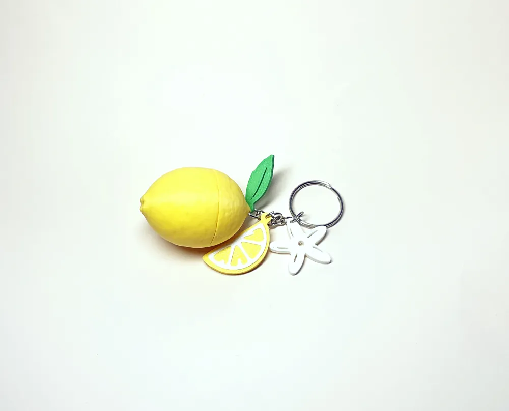 Lemon Keychain - Free 3D Print Model - MakerWorld