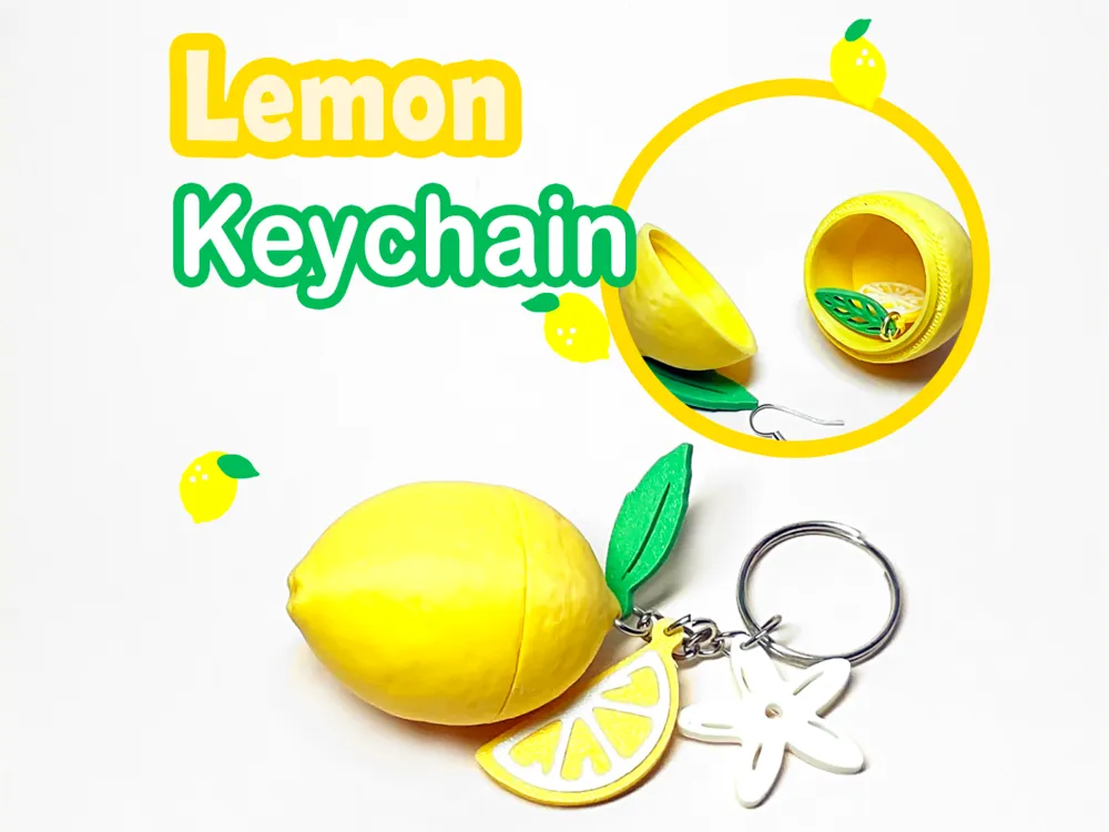 Lemon Keychain by zhuzhu MakerWorld: Download Free 3D Models