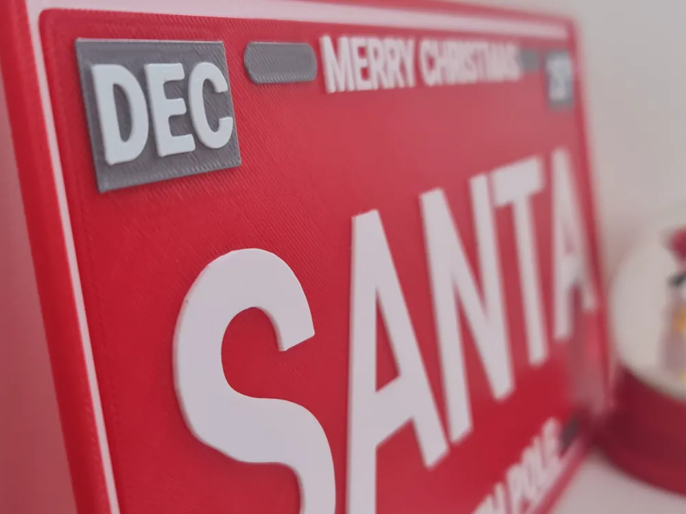 Santa Claus North Pole License Plate by Sanja 3D - MakerWorld