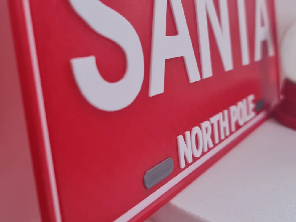 Santa Claus North Pole License Plate by Sanja 3D - MakerWorld