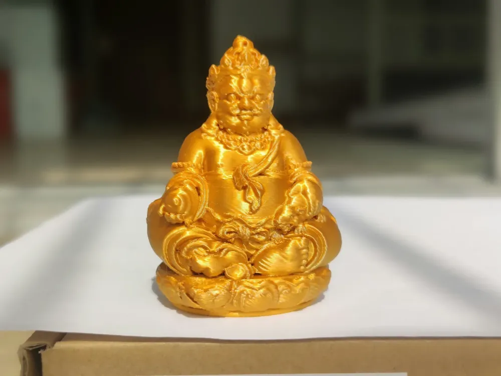Good Fortune and Treasure Yellow Deity Statue by hild - MakerWorld