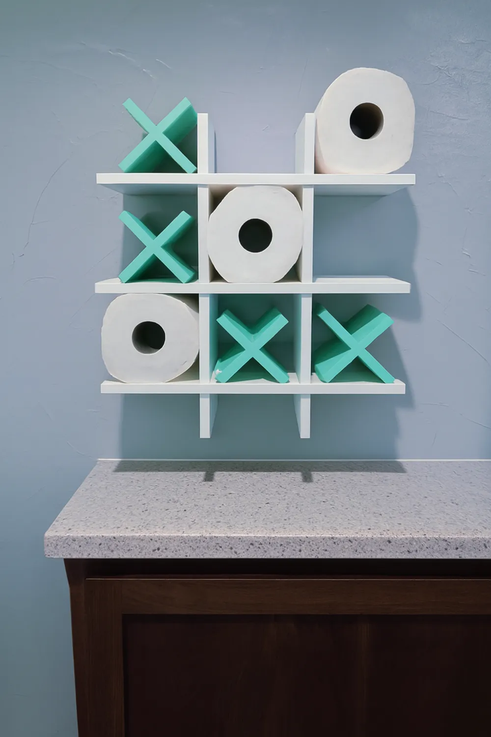 Tic‑Tac‑Toe-Bathroom Tissue Rack - Free 3D Print Model - MakerWorld