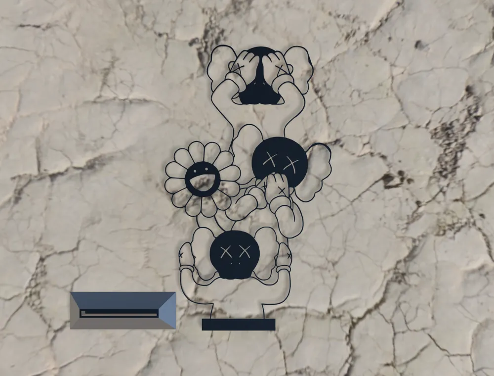 Kaws trio 2d figurine by 2d_figurine - MakerWorld