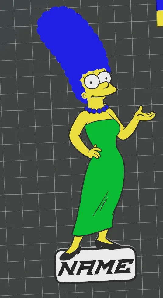 Marge Simpson - your name by DaViNcHi MakerWorld: Download Free 3D Models