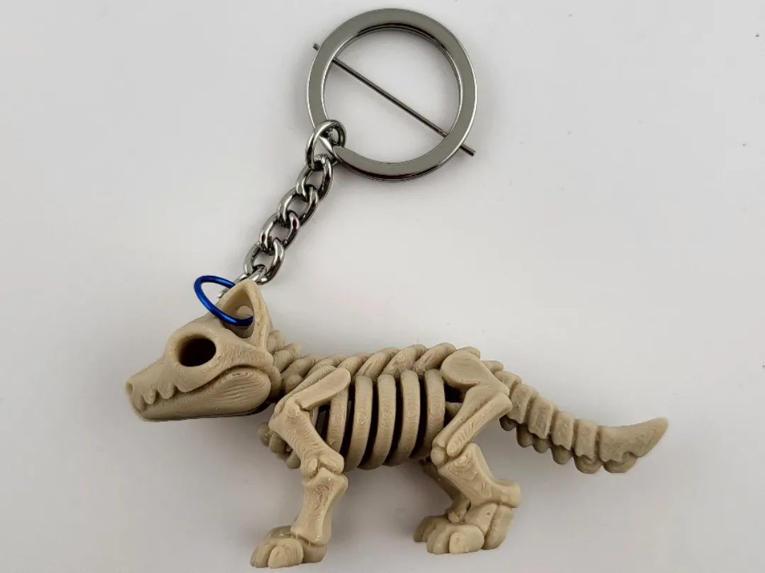 Fox Skeleton Keychain – Printed Animal Skull Charm - Free 3D Print ...