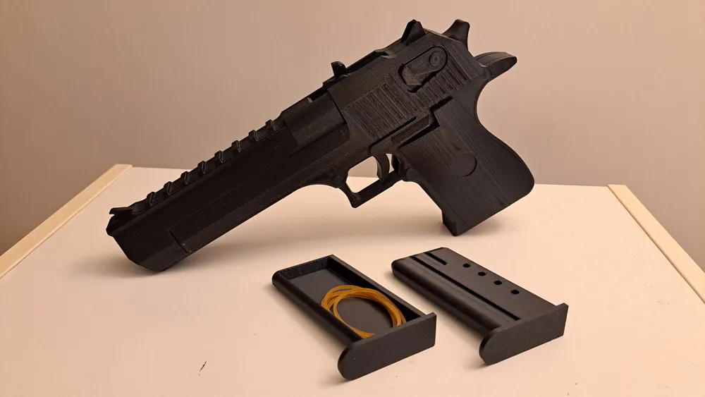 Desert Eagle Pistol (Rubber Band Gun) - Free 3D Print Model - MakerWorld