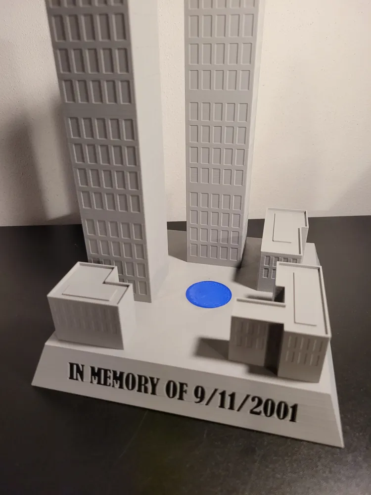 Twin towers-in honor of the 2977 victims - Free 3D Print Model - MakerWorld