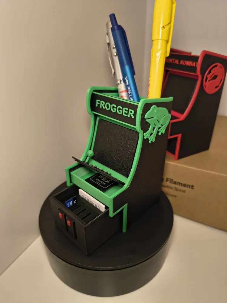 Mini Arcade Pen microSD holder by Yannmarch MakerWorld: Download Free 3D Models