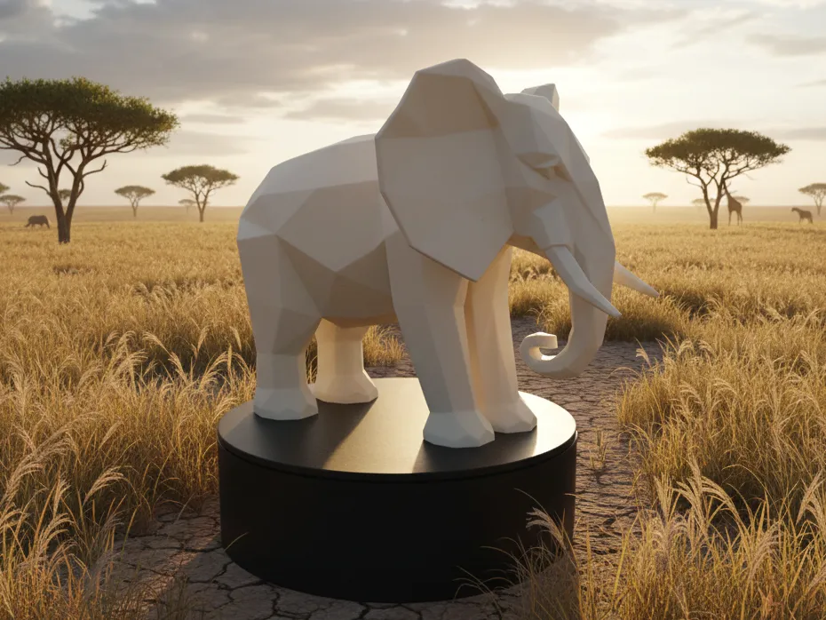 Elephant - Low Poly - Free 3D Print Model - MakerWorld