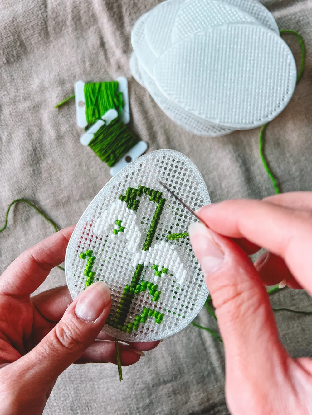 Easter Egg Cross Stitch Mesh Blank - Free 3D Print Model - MakerWorld
