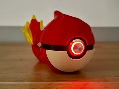 Pokeball LED Button by Torikami MakerWorld: Download Free 3D Models