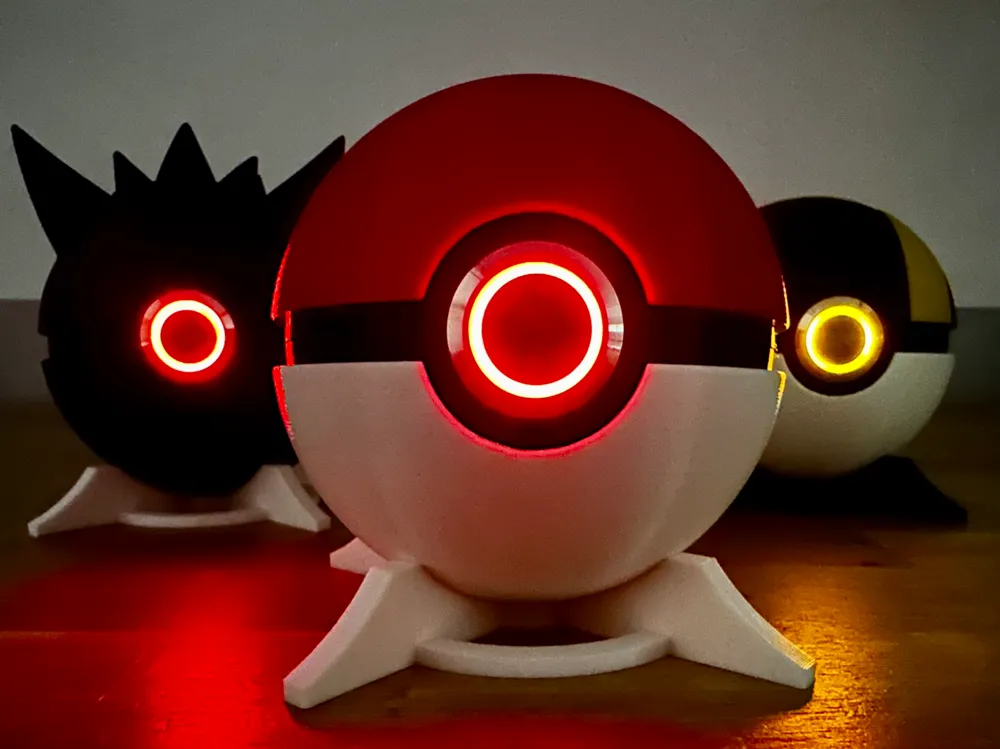 Pokeball LED Button by Torikami MakerWorld: Download Free 3D Models