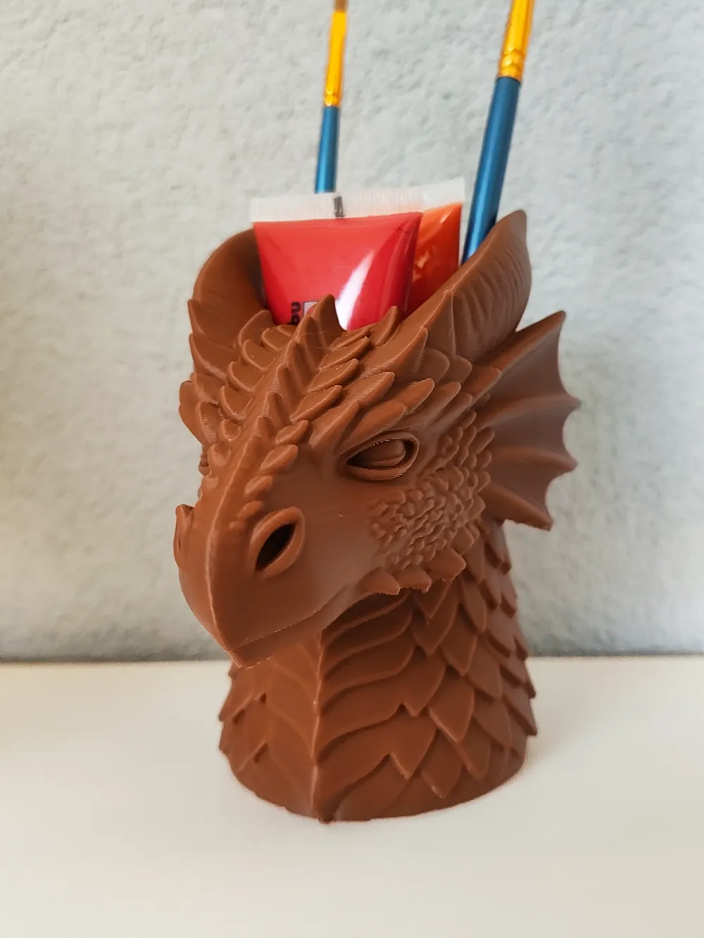Dragon Painting Tool Holder by WoodquarterLabs MakerWorld: Download ...