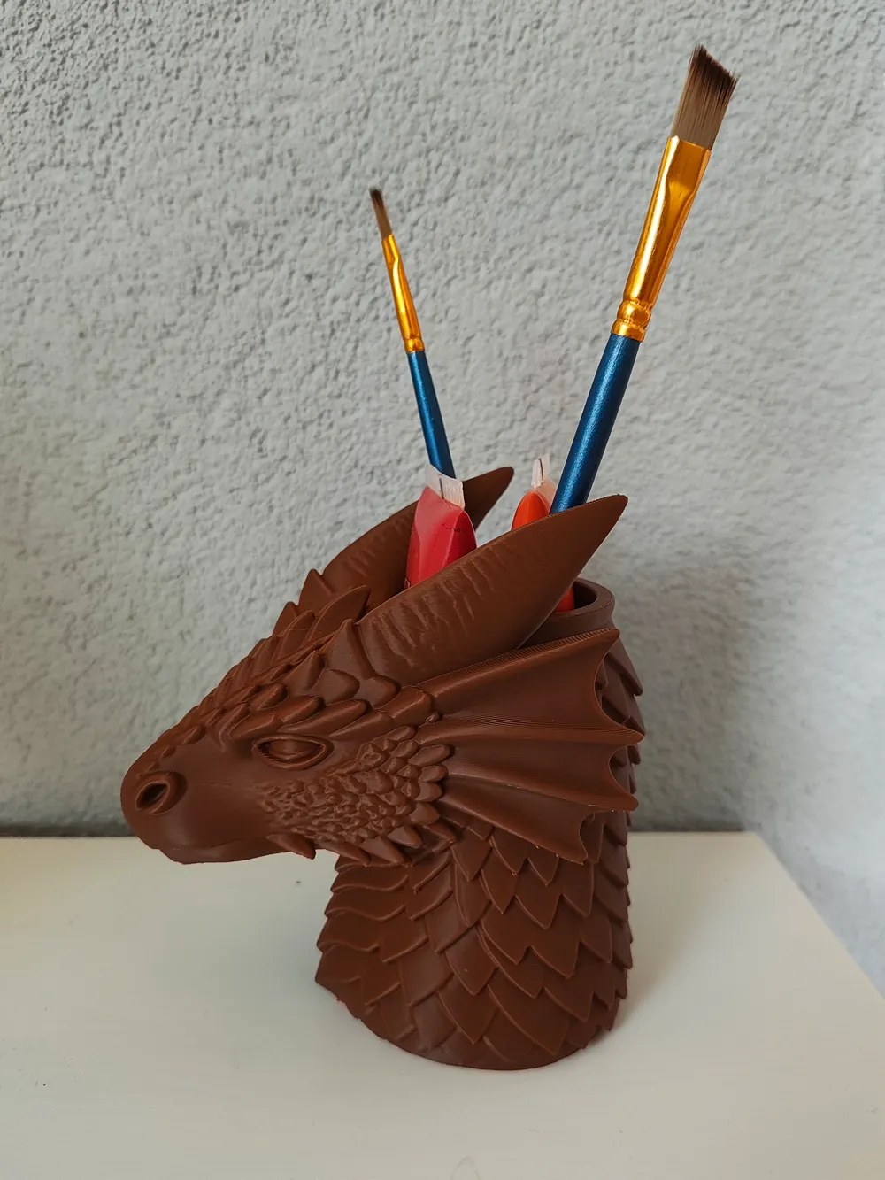 Dragon Painting Tool Holder by WoodquarterLabs MakerWorld: Download ...