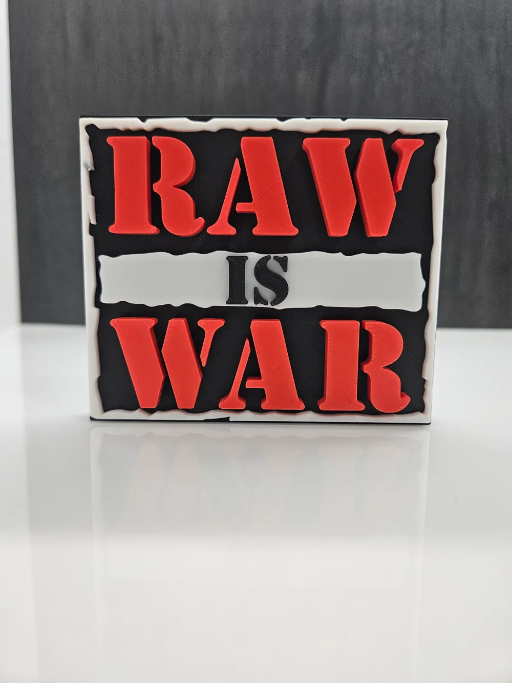Raw is War Logo by DimensionX3D - MakerWorld
