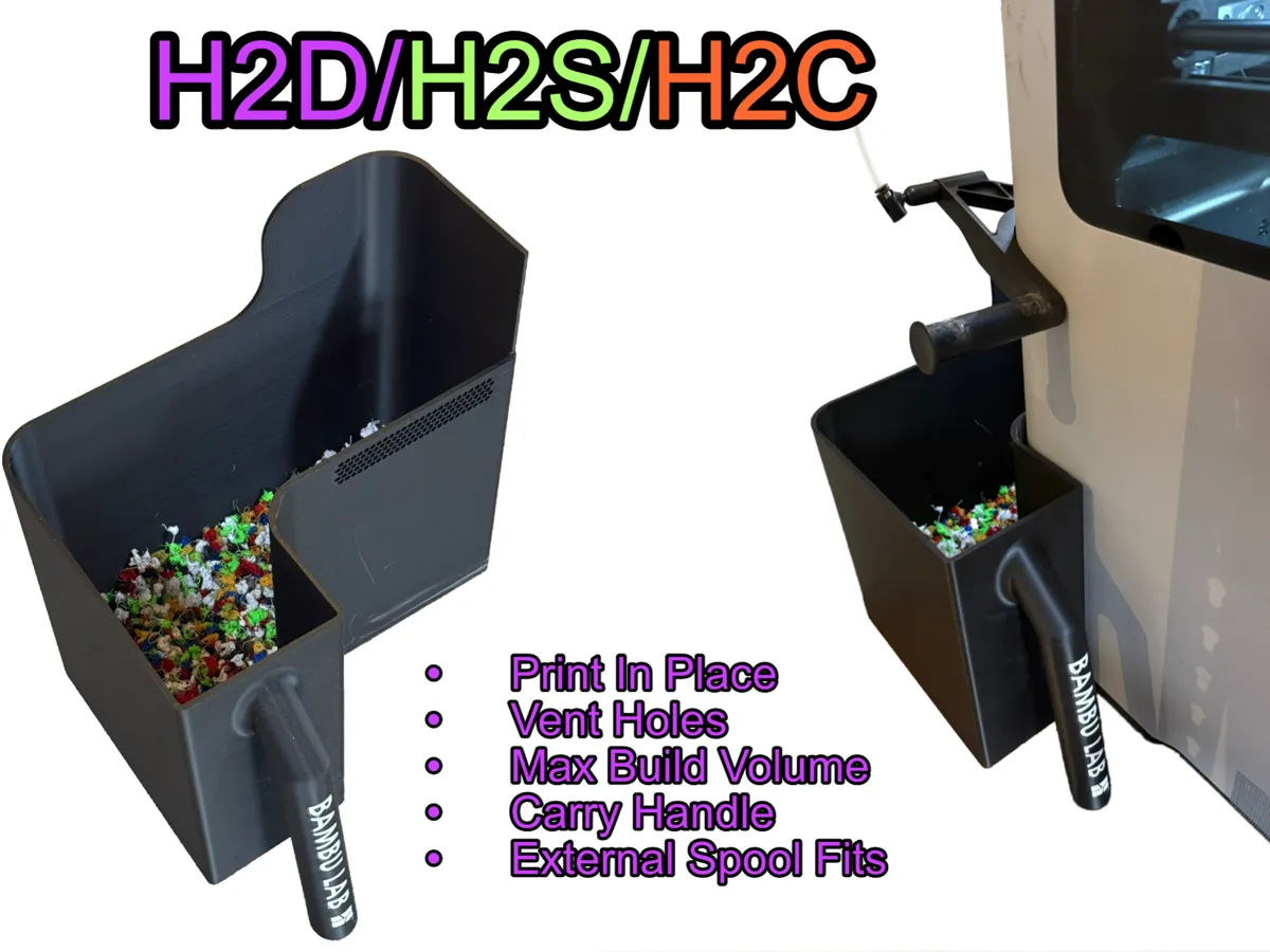 H2D/ H2S/ H2C Poop bucket - AMS purge collection by PrintIt3D ...