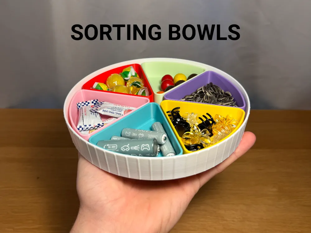 Stackable Modular Sorting Bowls - Free 3D Print Model - MakerWorld