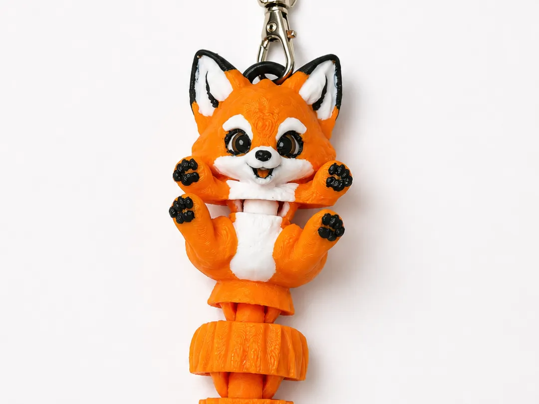 cute fox keychain - Free 3D Print Model - MakerWorld