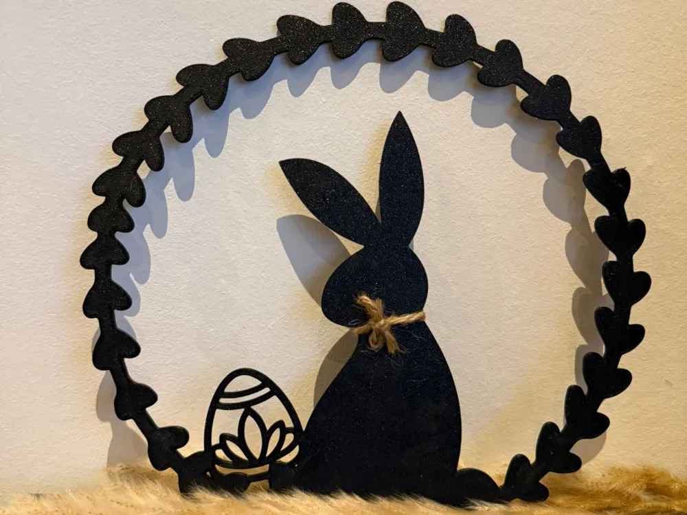 Door Wreath Easter Spring Bunny Easter Egg - Free 3D Print Model ...